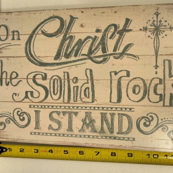 Unbranded | Wall Decor | On Christ The Solid Rock I Stand Sign Green ...